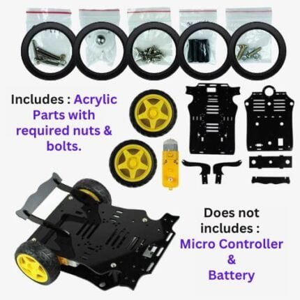 2 Wheel Smart Car Robot Chassis Kit – Modern DIY Design for Arduino ...
