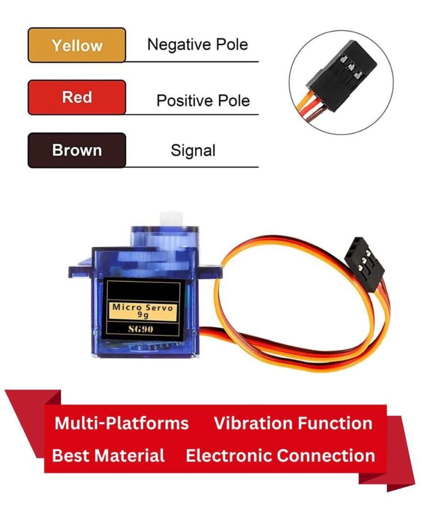 Sg90 Micro Servo Motor 9G Rc Robot Helicopter Airplane Boat Controls ...